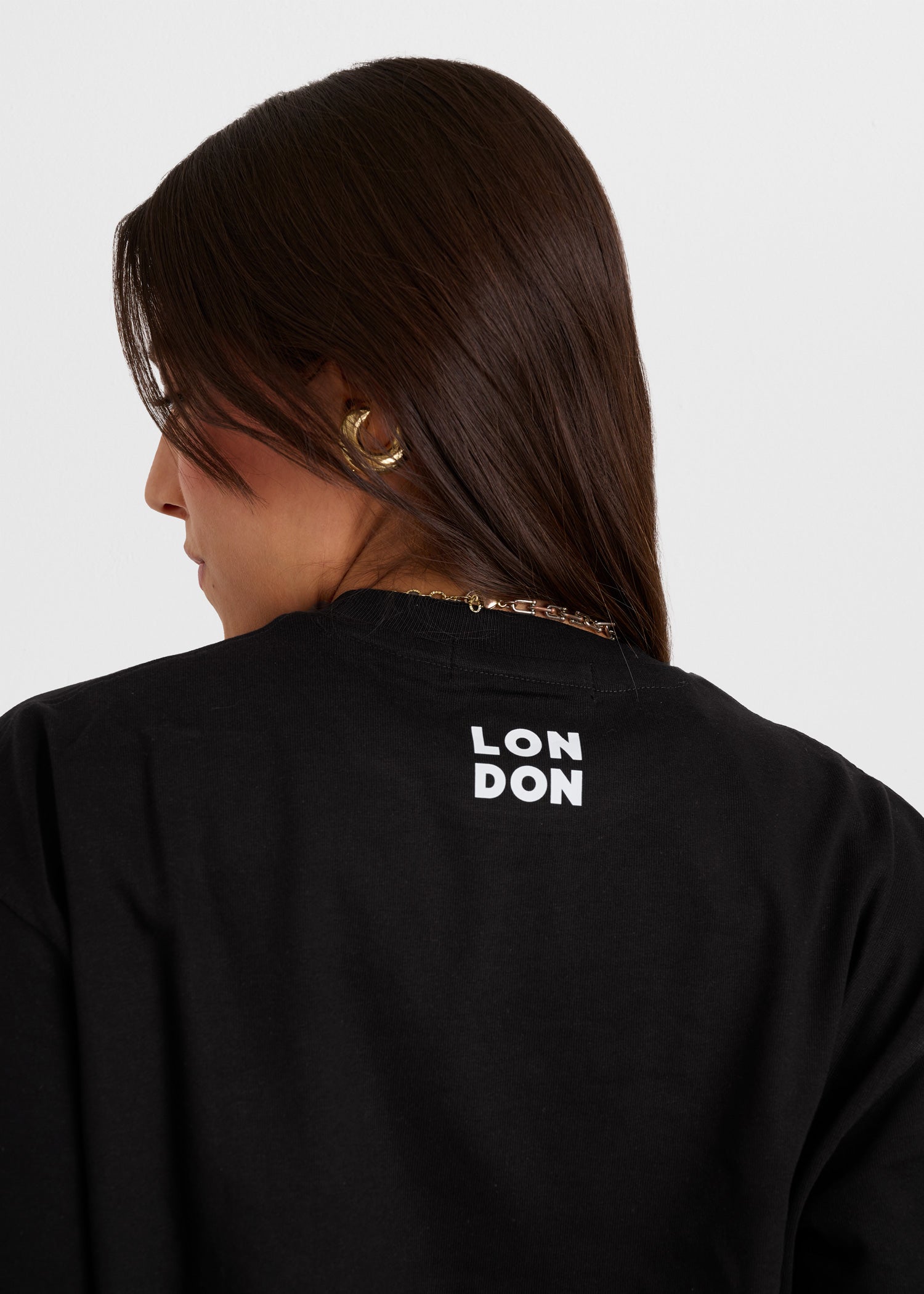 Camiseta Over Teddy Negro – Naty London